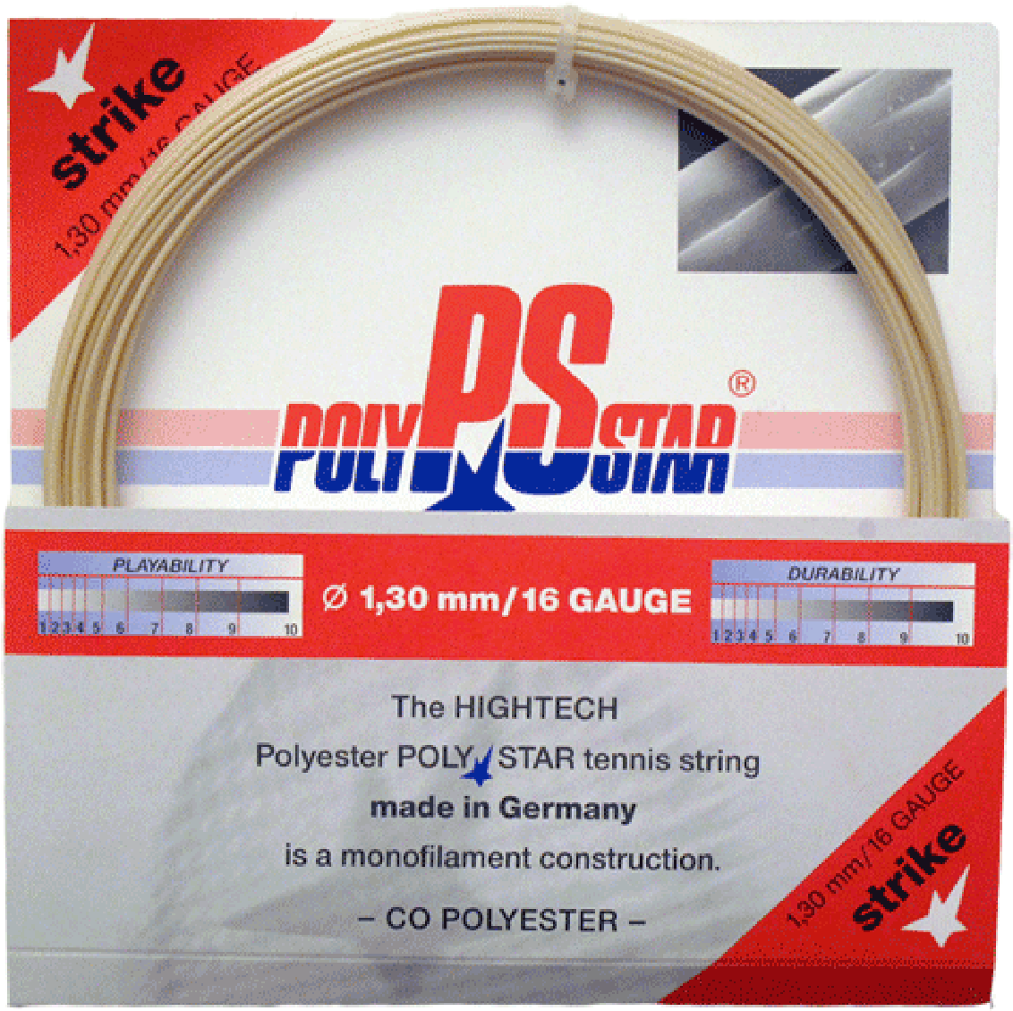 Poly Star Strike - Poly Star Poly Star Energy 16l Tennis String Natural ...