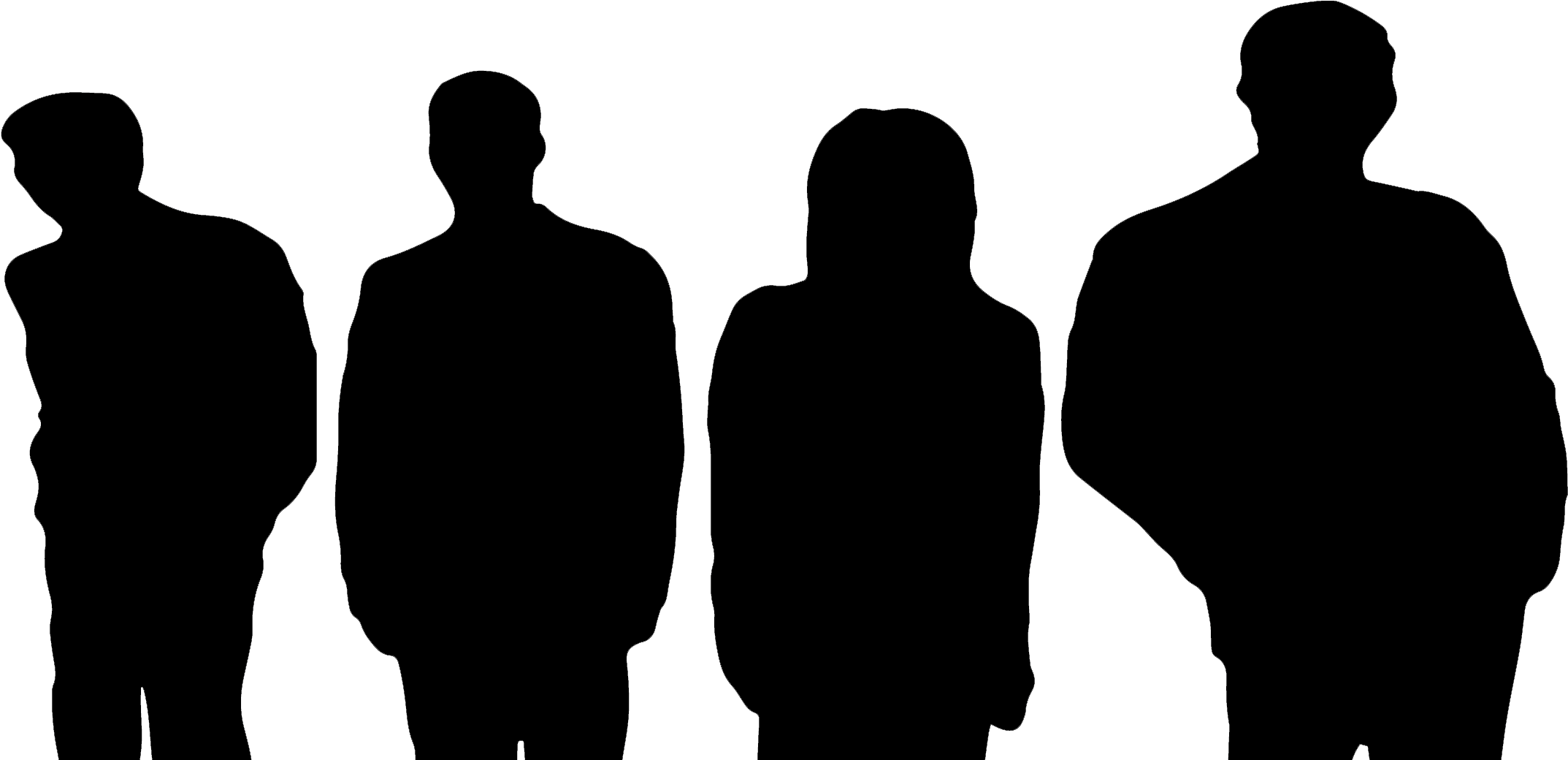 Download Four Guys Silhouette - Rock Band Silhouette Png PNG Image with ...