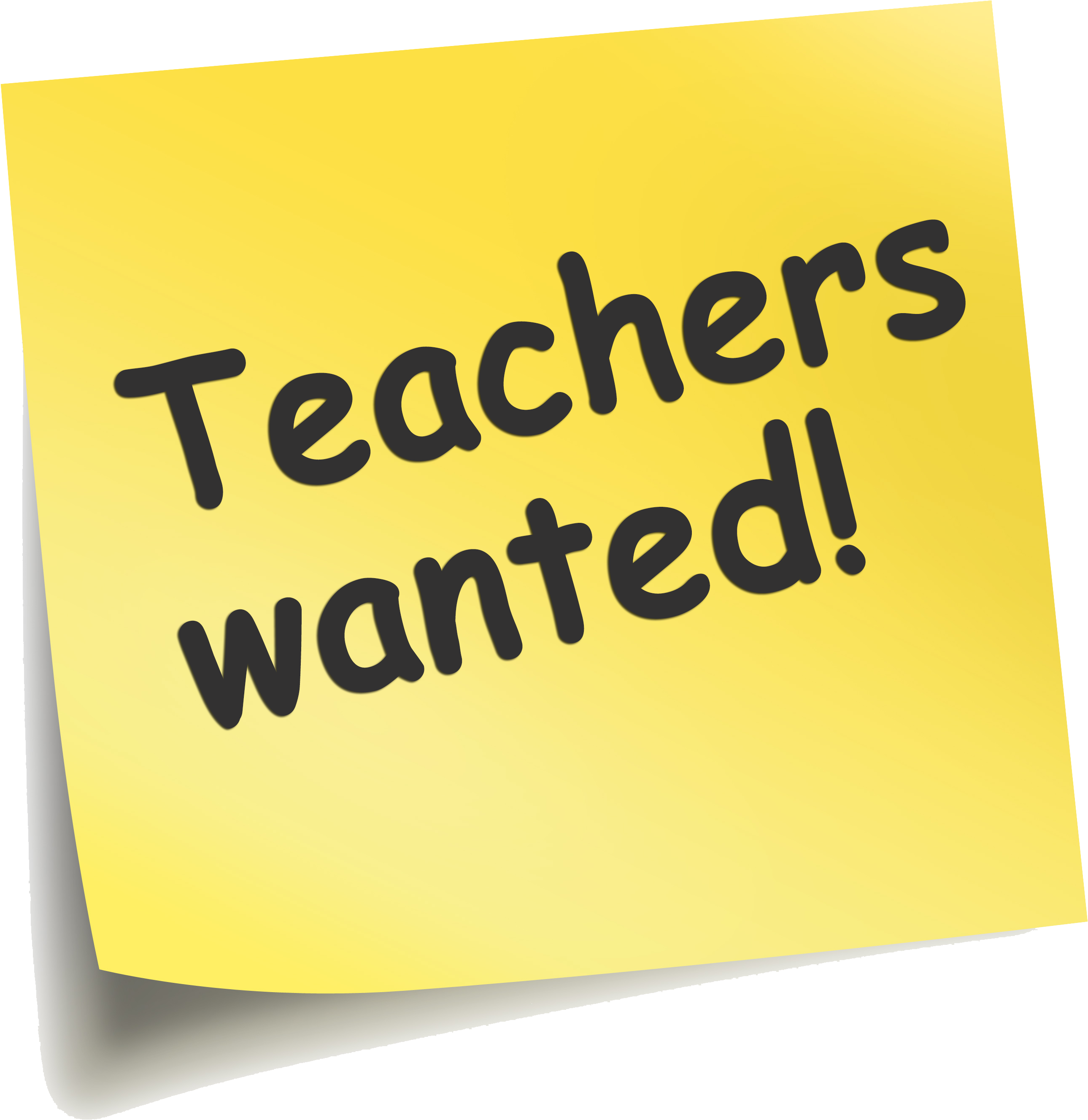 Download Teachers Wanted - Teacher Wanted PNG Image with No Background ...