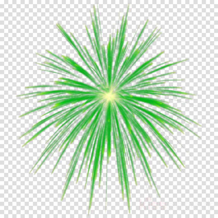 Green Fireworks Clipart