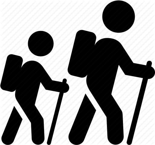 Download Hikers Silhouette At Getdrawings - Transparent Hike Clip Art ...