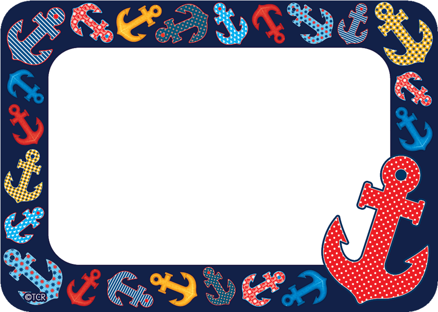 Tcr5491 Anchors Name Tags/labels Image - Nautical Name Tags - Free ...