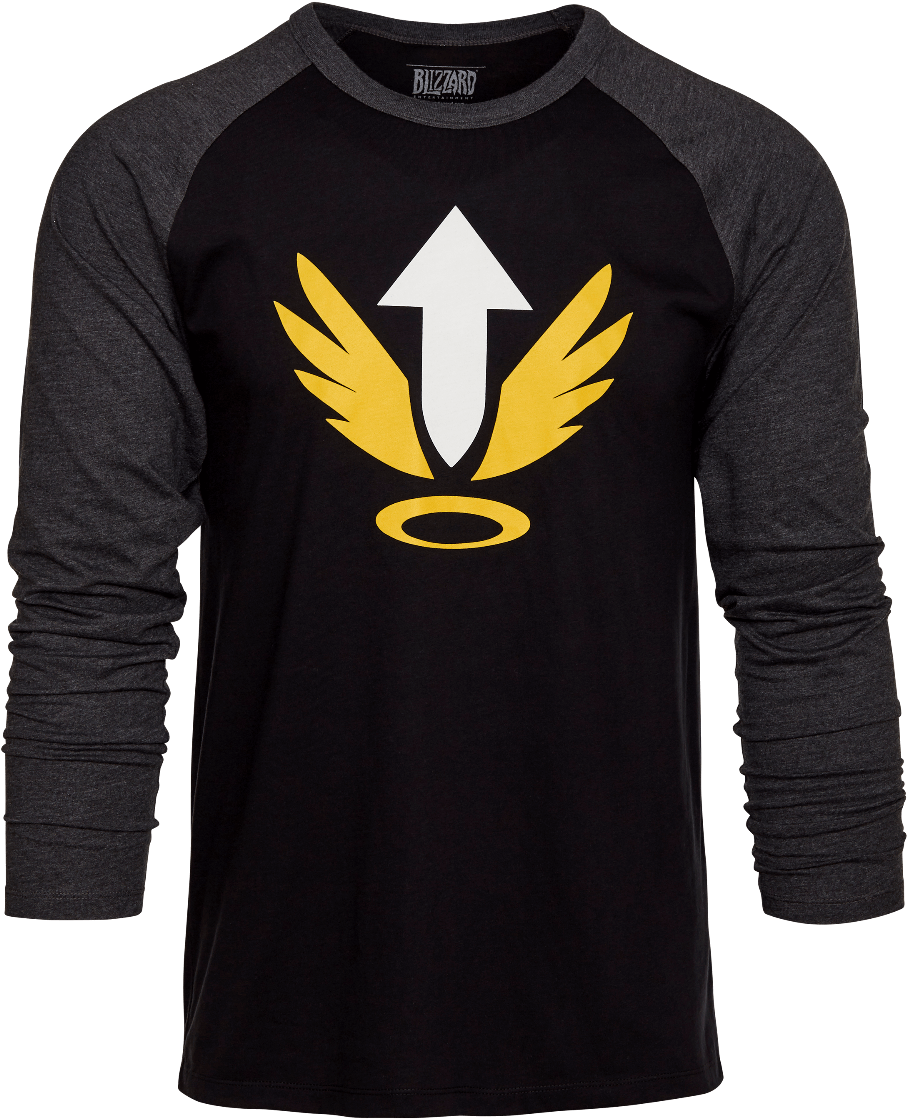 Overwatch Mercy Raglan Shirt - Mercy Rez Symbol - Free Transparent PNG ...