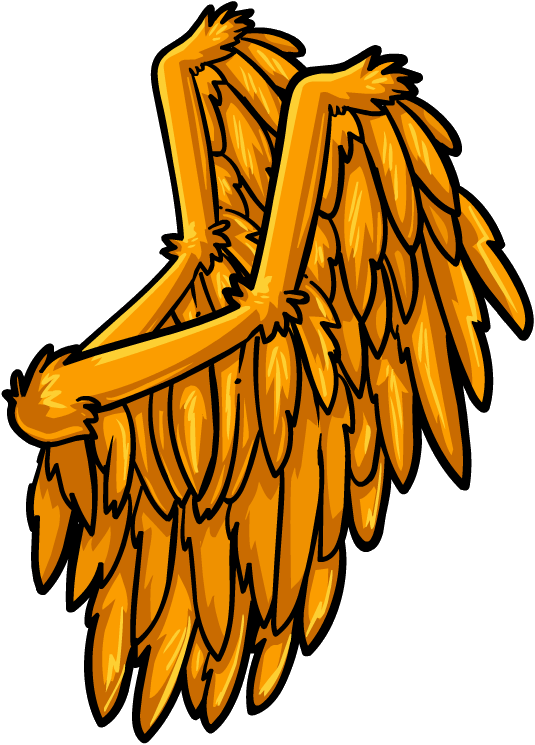 Download Golden Wings - Club Penguin Golden Wings PNG Image with No ...
