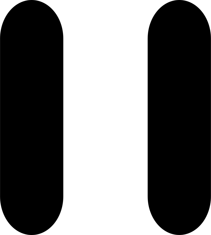 Music Pause Button Pair Of Lines Comments - Music Pause Button Png ...