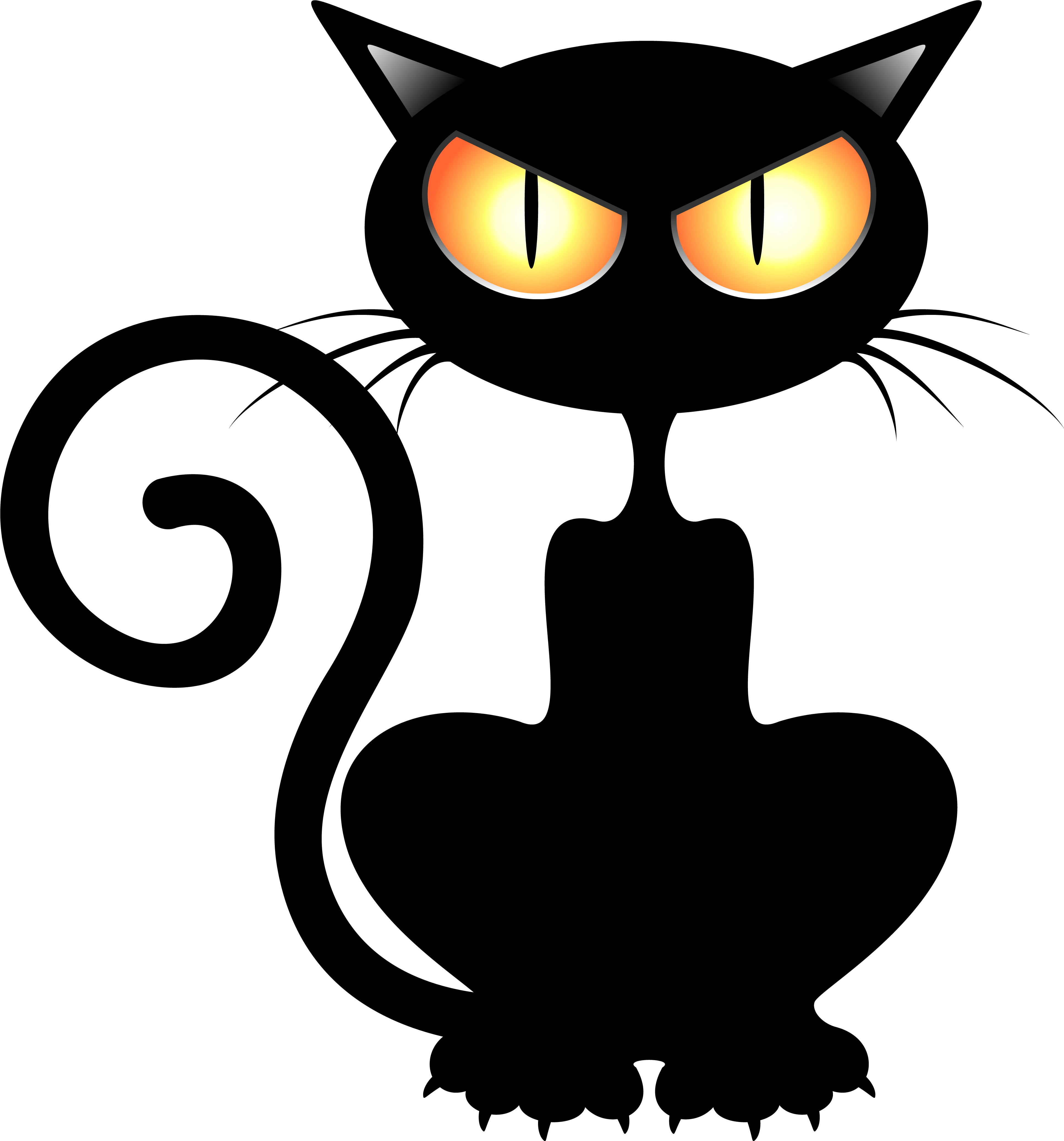 Black Cat Png Vector Clipart Picture - Black Cat Vector Png - Free ...