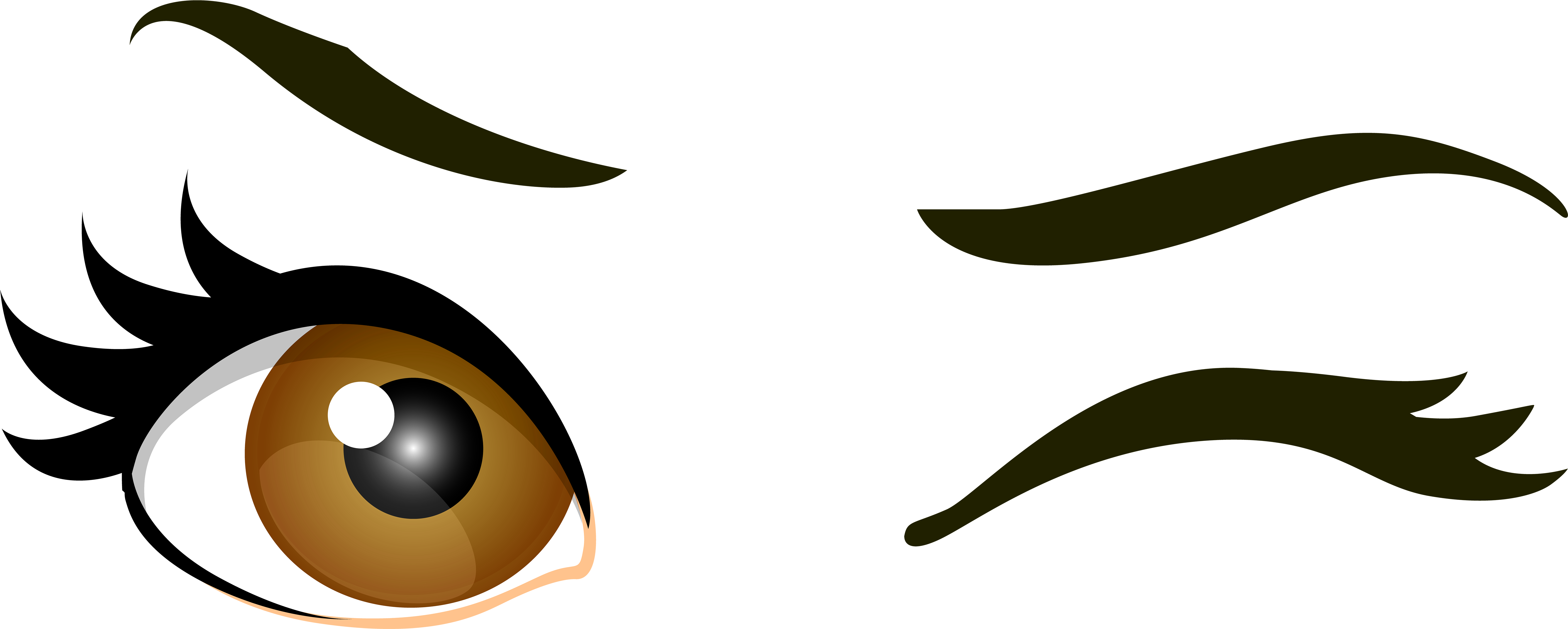 Download Brown Winking Eyes Png Clip Art - Wink Eye Png PNG Image with ...