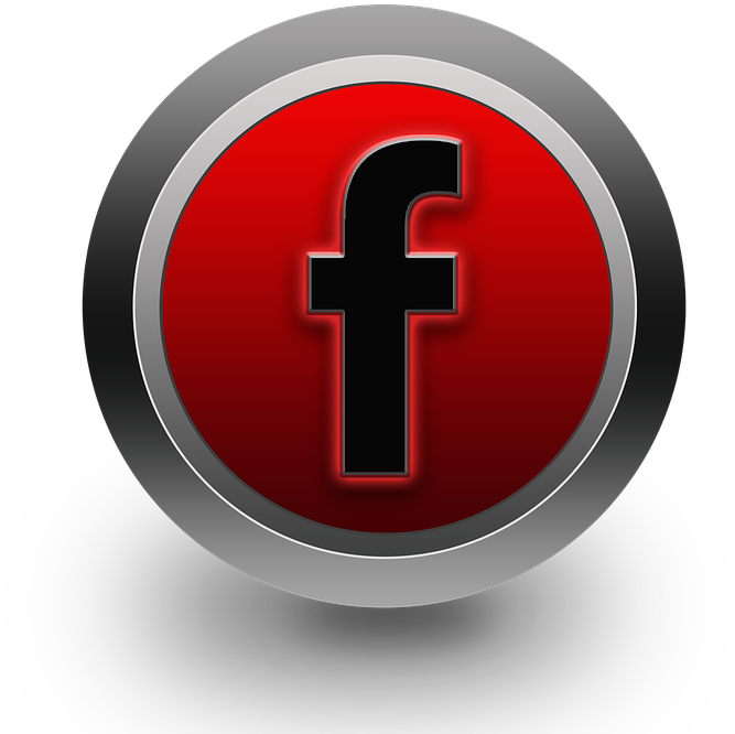 Download Logo, Facebook - Transparent Red Facebook Icon PNG Image with ...