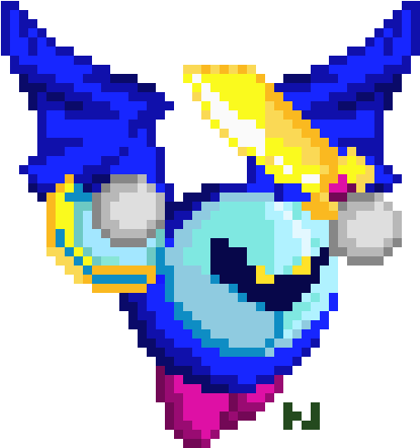 Download Meta Knight - Pixel Art PNG Image with No Background - PNGkey.com