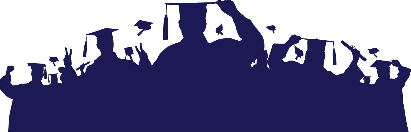 Grad Vector - Blue Silhouette Graduation - Free Transparent PNG ...