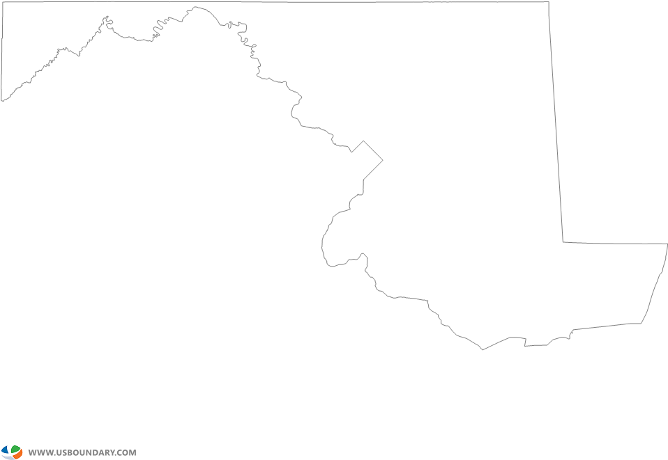 Maryland Outline Map - Diagram - Free Transparent PNG Download - PNGkey