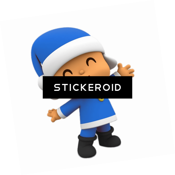 Download Pocoyo Blue Santa Suit - Pocoyo Christmas PNG Image with No ...