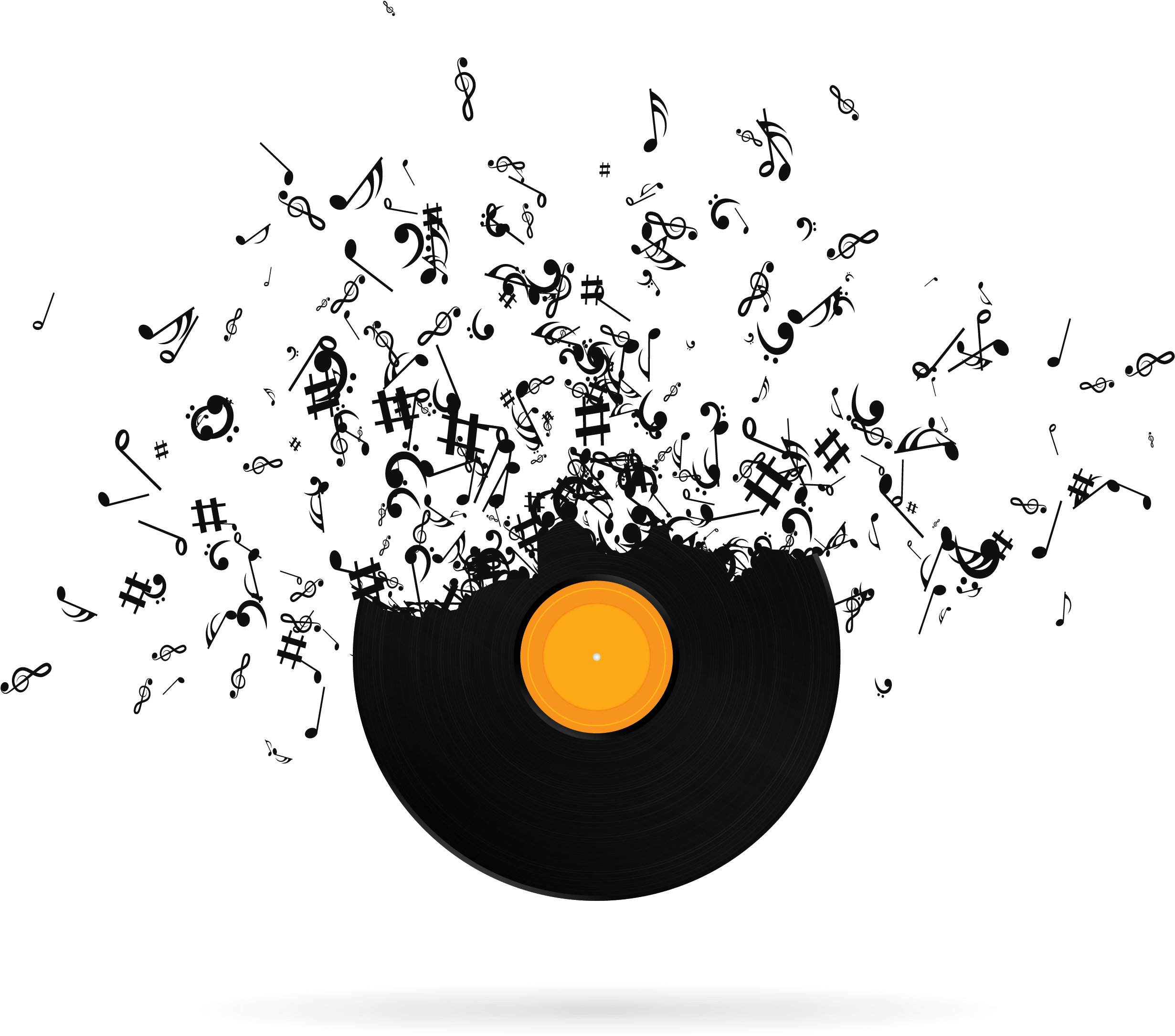Musical Phonograph Record Transprent - Music Logo Png Hd - Free ...