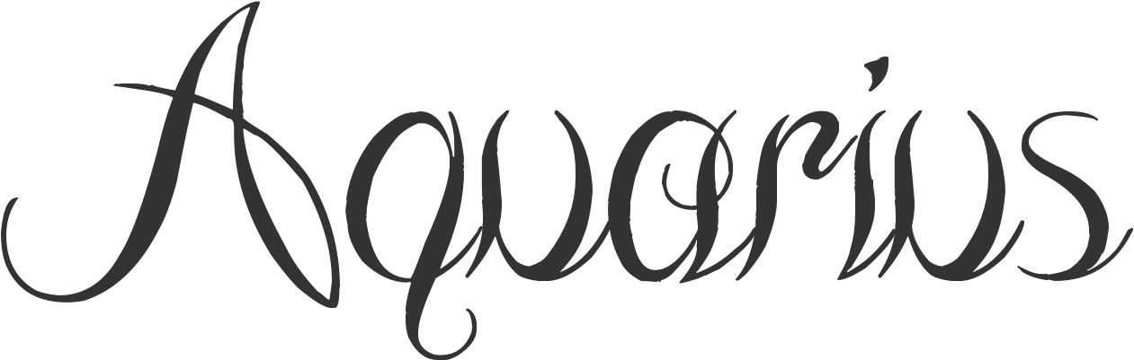 Download Aquarius - Calligraphy PNG Image with No Background - PNGkey.com