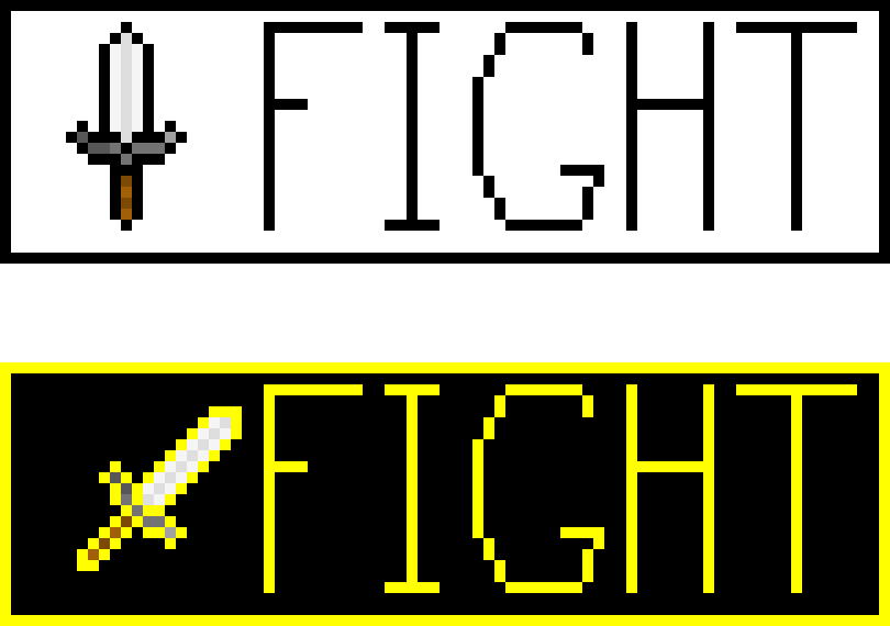 Fight Button - Pixel Art - Free Transparent PNG Download - PNGkey
