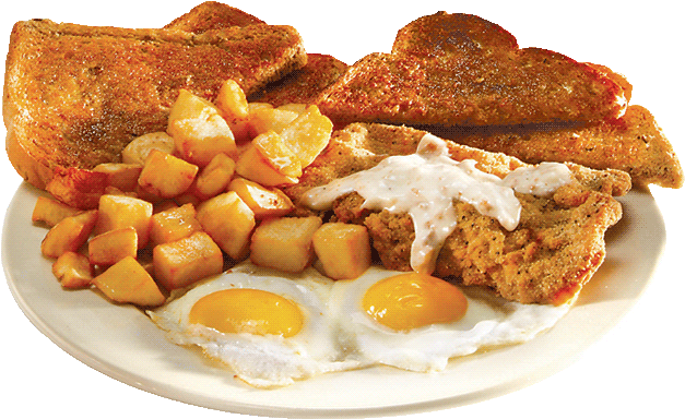 Download Country Fried Steak And Eggs Chicken Fried Steak Png Image With No Background