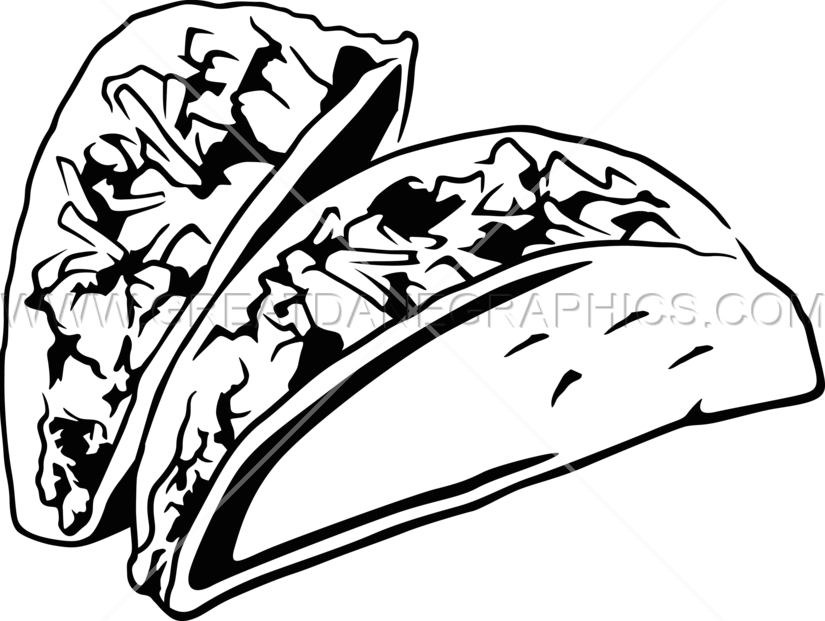 Download Tacos Clipart Two - Tacos Clip Art Black And White PNG Image with No Background ...