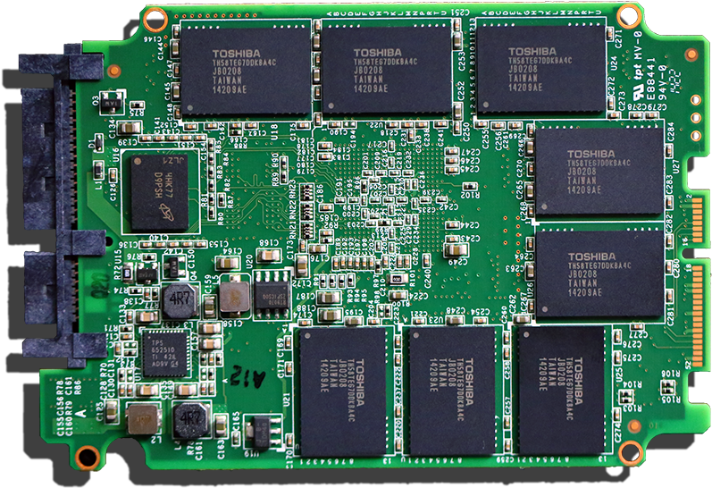 Amd Radeon 256gb Ssd Pcb Back - Electronic Component - Free Transparent ...