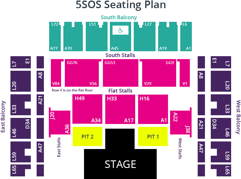Download 5sos Seating Plan Click To Enlarge - Brighton Centre Seating ...