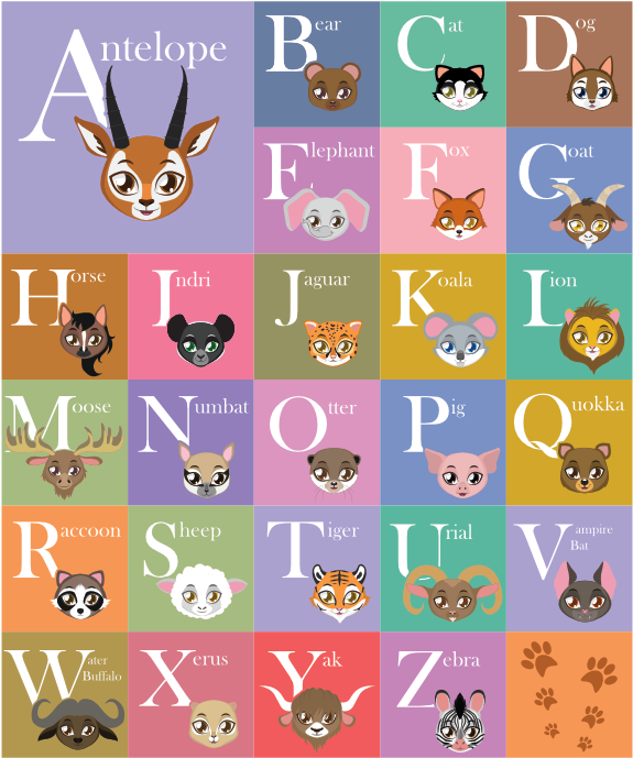 Download Abc - Cute Animal Stickers PNG Image with No Background ...