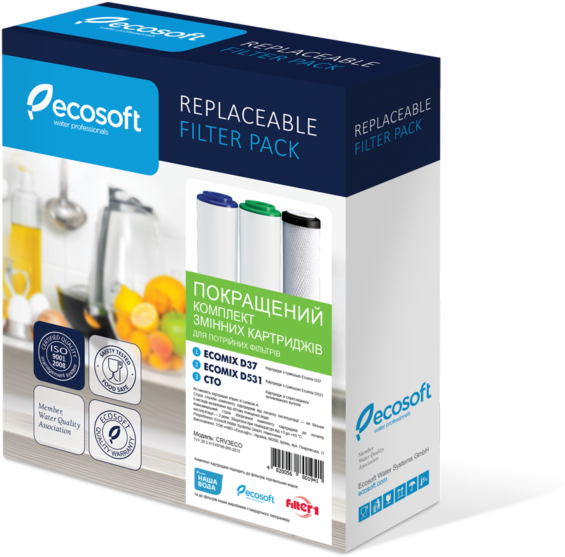 Download Комплект Картриджей Ecosoft Улучшенный Для Тройных Наша Вода № 4 Комп 2 Png Image