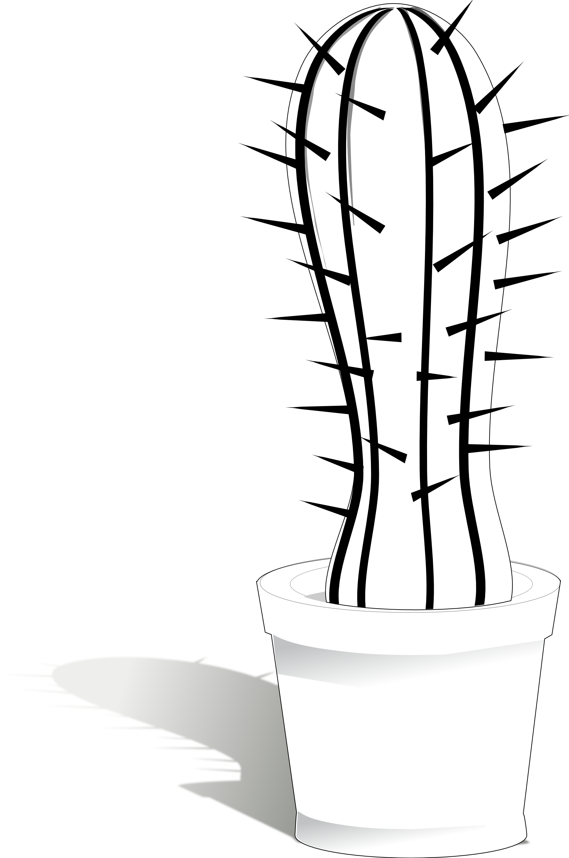 Cactus Clip Art Black And White - Clip Art - Free Transparent PNG ...