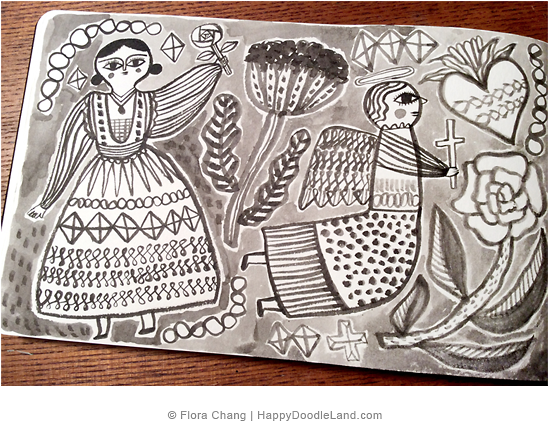 Download Inky Sketchbook Page © Flora Chang PNG Image with No ...