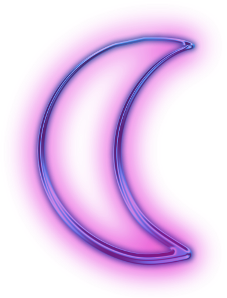 Download Moon Neon Crescentmoon Pink Tumblr Night Sky Ftesticker ...