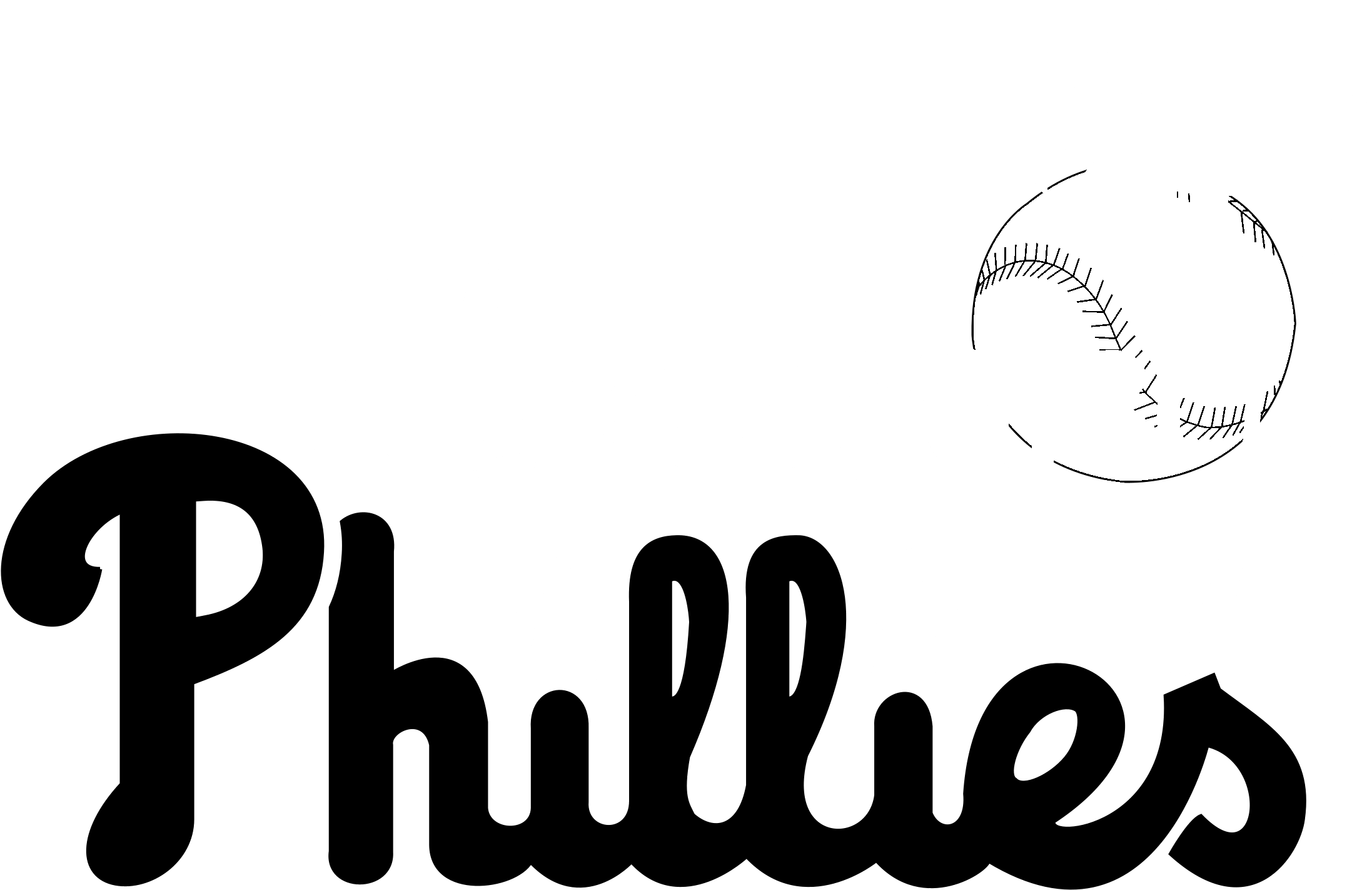 Clearwater Phillies Logo Black And White - Philadelphia Phillies Logo ...