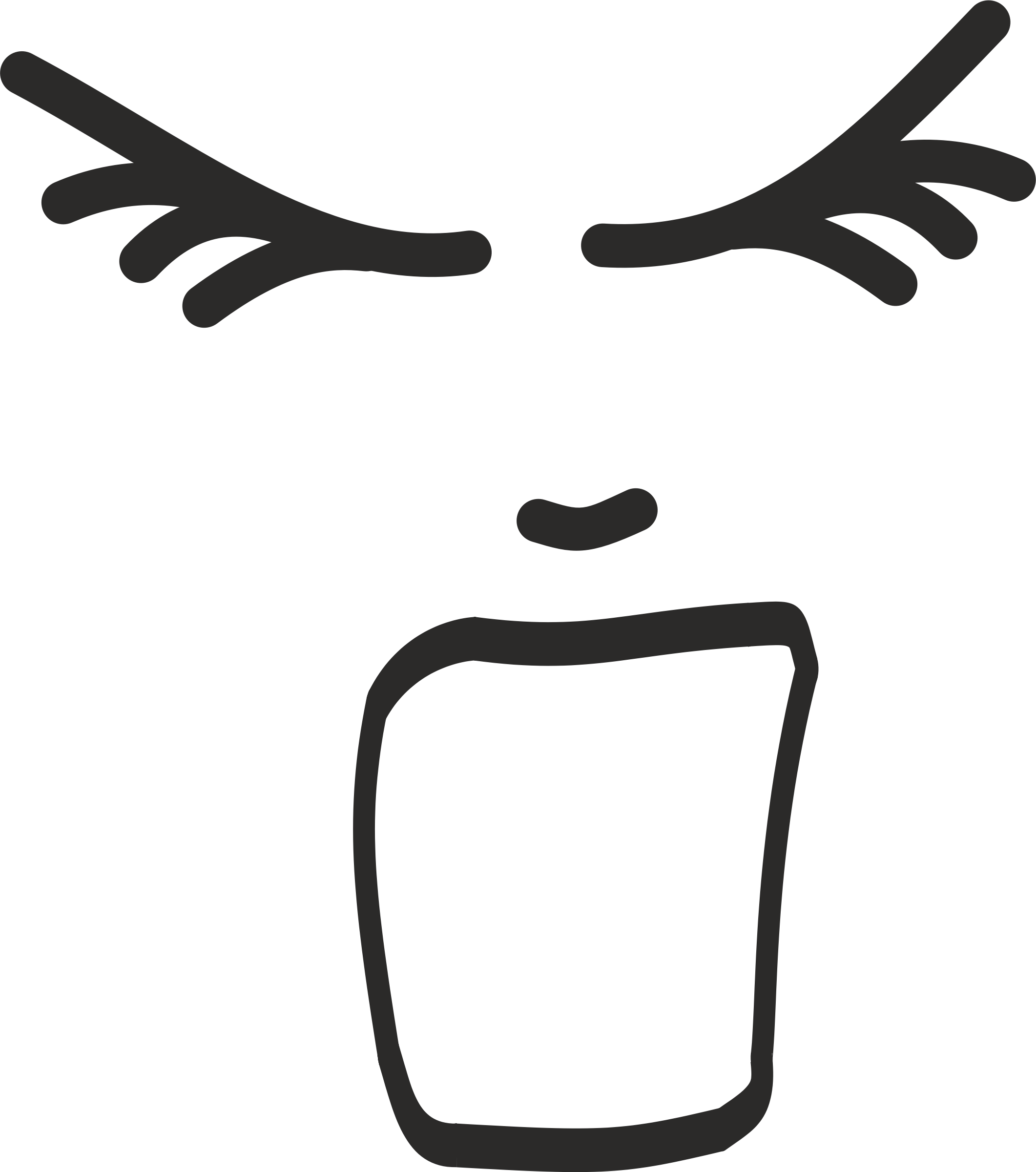 Download This Free Icons Png Design Of Screaming Face Line Drawing PNG ...