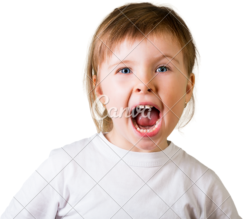 Girl Screaming Png Vector Freeuse Stock - Portrait - Free Transparent ...