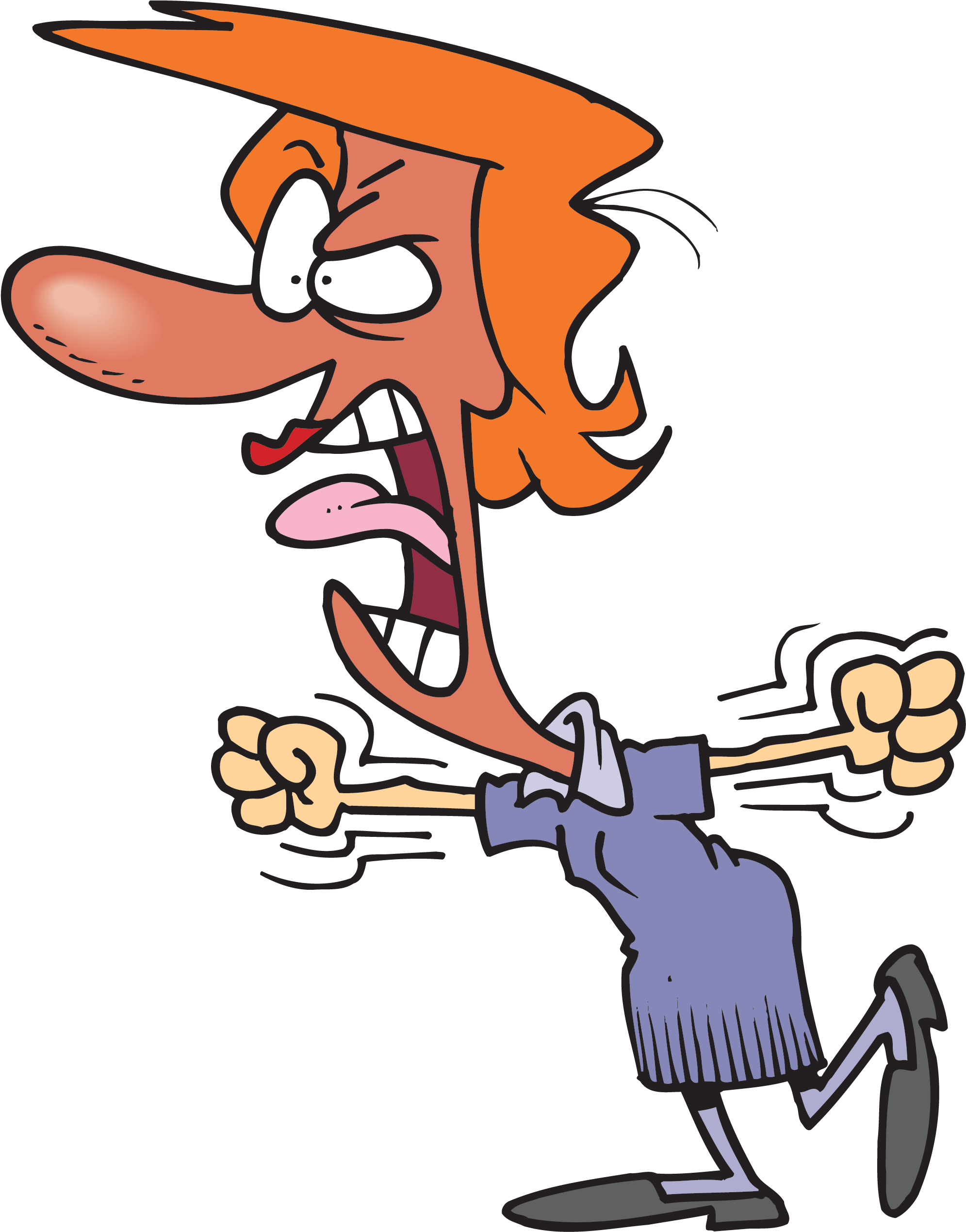 Freeuse Download No Screaming Clipart - Angry Cartoon Woman - Free ...