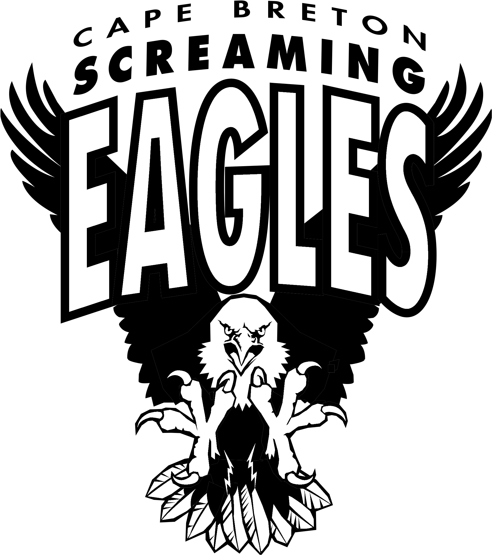 Cape Breton Screaming Eagles Logo Black And White - Cape Breton ...