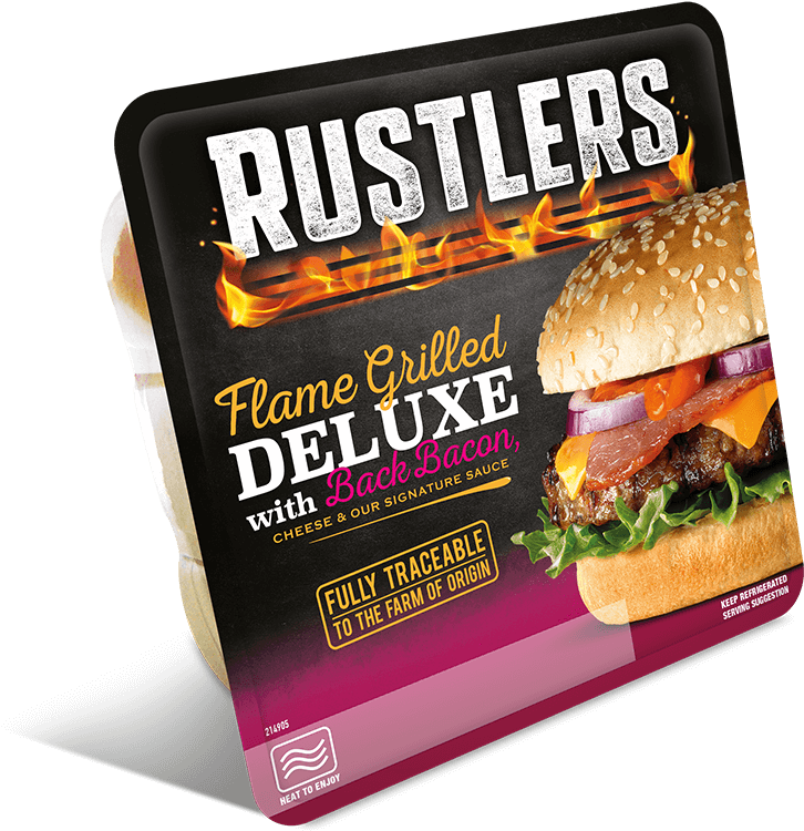 Download More Info - Rustlers The Flame Grilled Deluxe With Bacon PNG ...