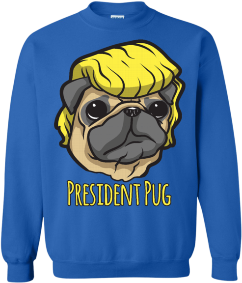 Download Pug Crewneck Sweater - Christmas Jumper PNG Image with No ...