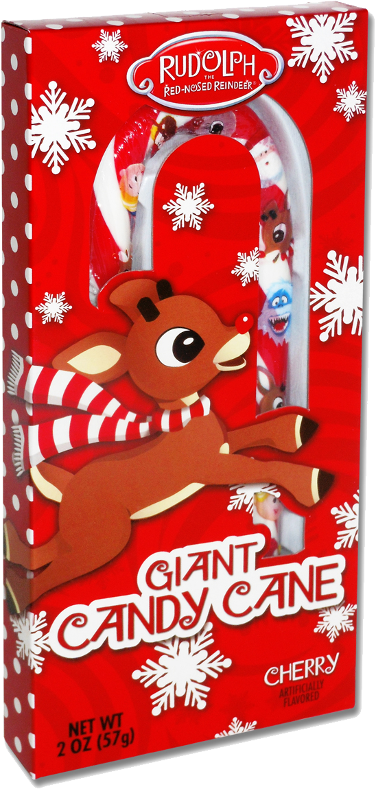 Download Rudolph Jumbo Canes - Rudolph Giant Candy Cane PNG Image with ...