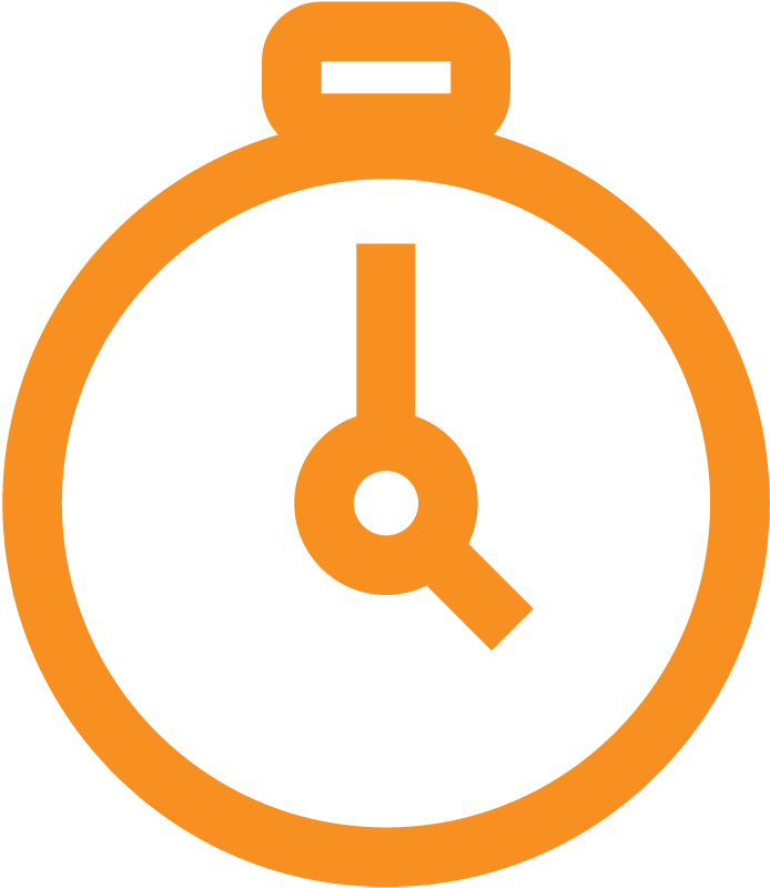 Clock Symbol Orange - Symbol - Free Transparent PNG Download - PNGkey