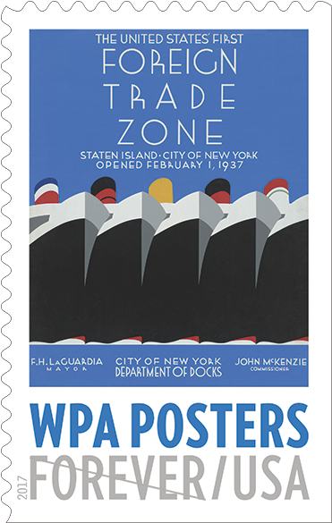 Download Wpa Posters Forever Stamp - Foreign Trade Zone Posters PNG ...