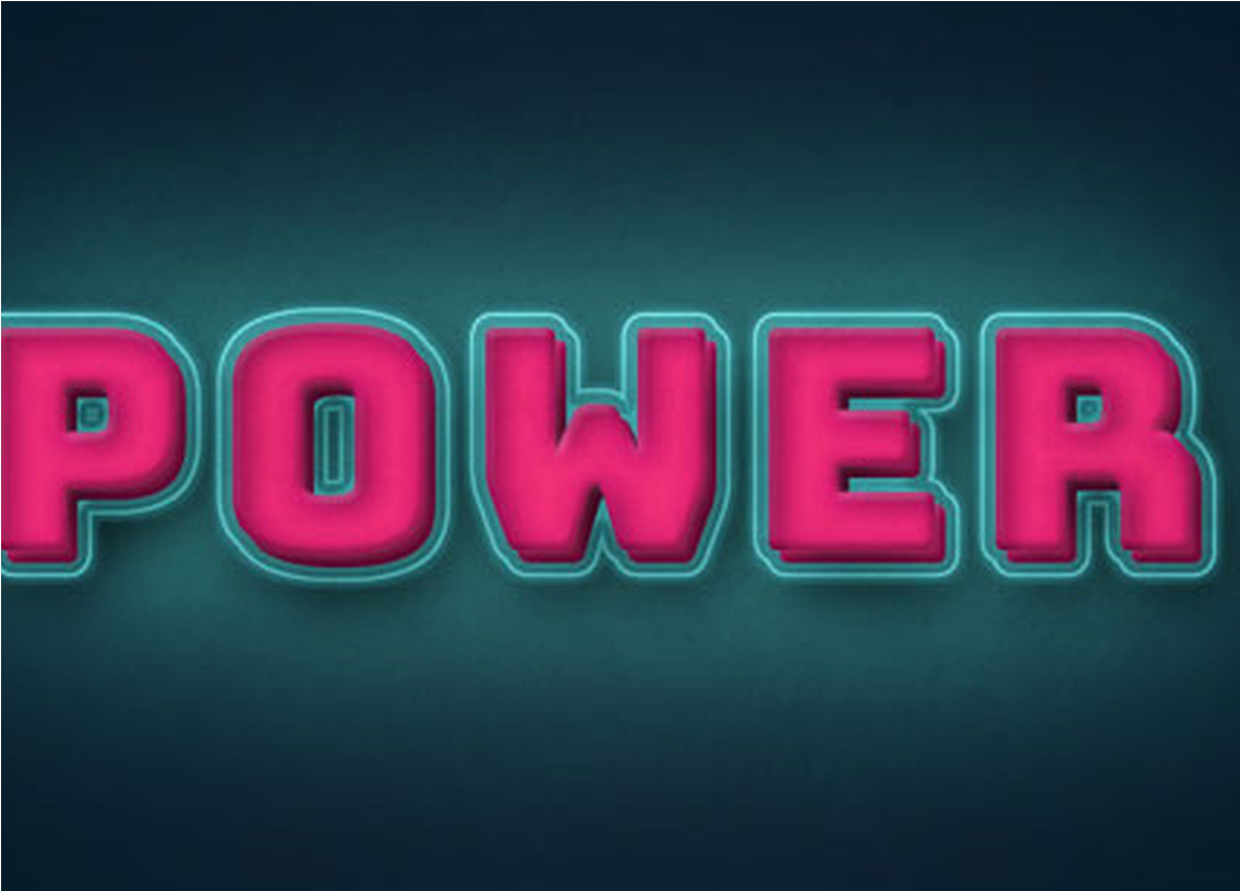 Download Clip Art Photoshop Neon Text - Power 80s Logos PNG Image with ...
