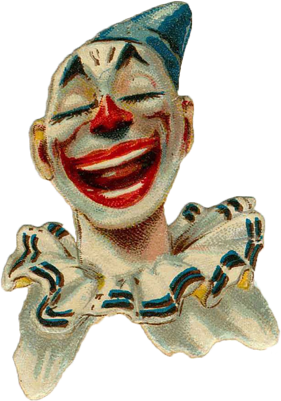 Download Laughing Clown - Vintage Clown Illustration PNG Image with No ...