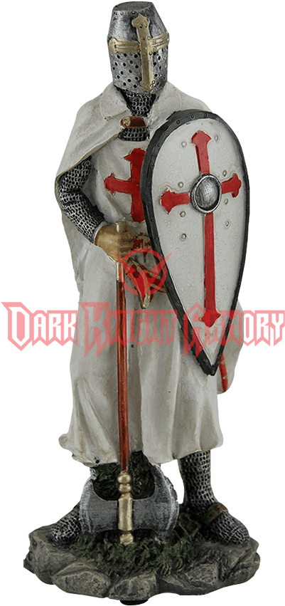 Knights Templar Medieval Armored Crusader With Sword - Free Transparent ...