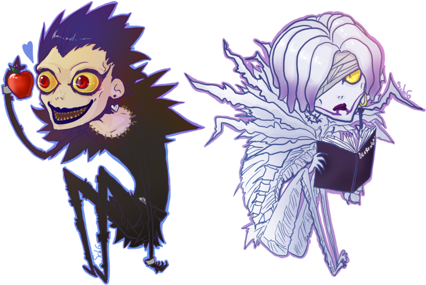 Death Note Ryuk And Rem Chibi - - Rem Ryuk - Free Transparent PNG ...