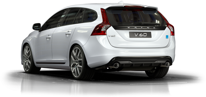 Download Icewhite V60 Back Zps236ecdc7 - Volvo V60 Polestar White PNG ...