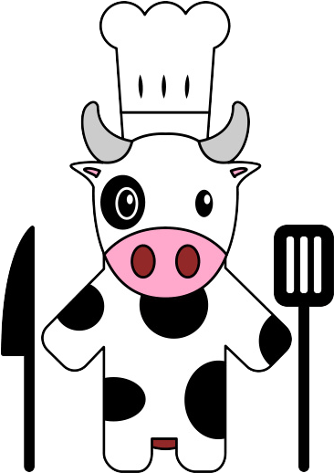 Download Vinilo Adhesivo Vaca Chef Impreso A Color Ideal Para - Cenefas ...