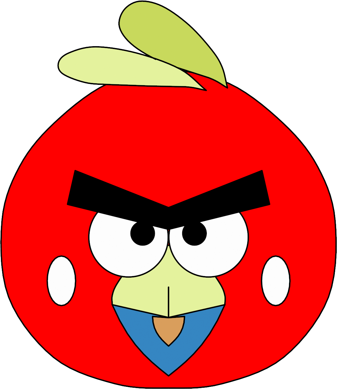 Download Angry Birds Hero Face Clipart Png - Angry Bird Png PNG Image ...