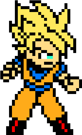 Download [beta] Dbzfs On Scratch - Minecraft Super Saiyan Pixel Art PNG ...