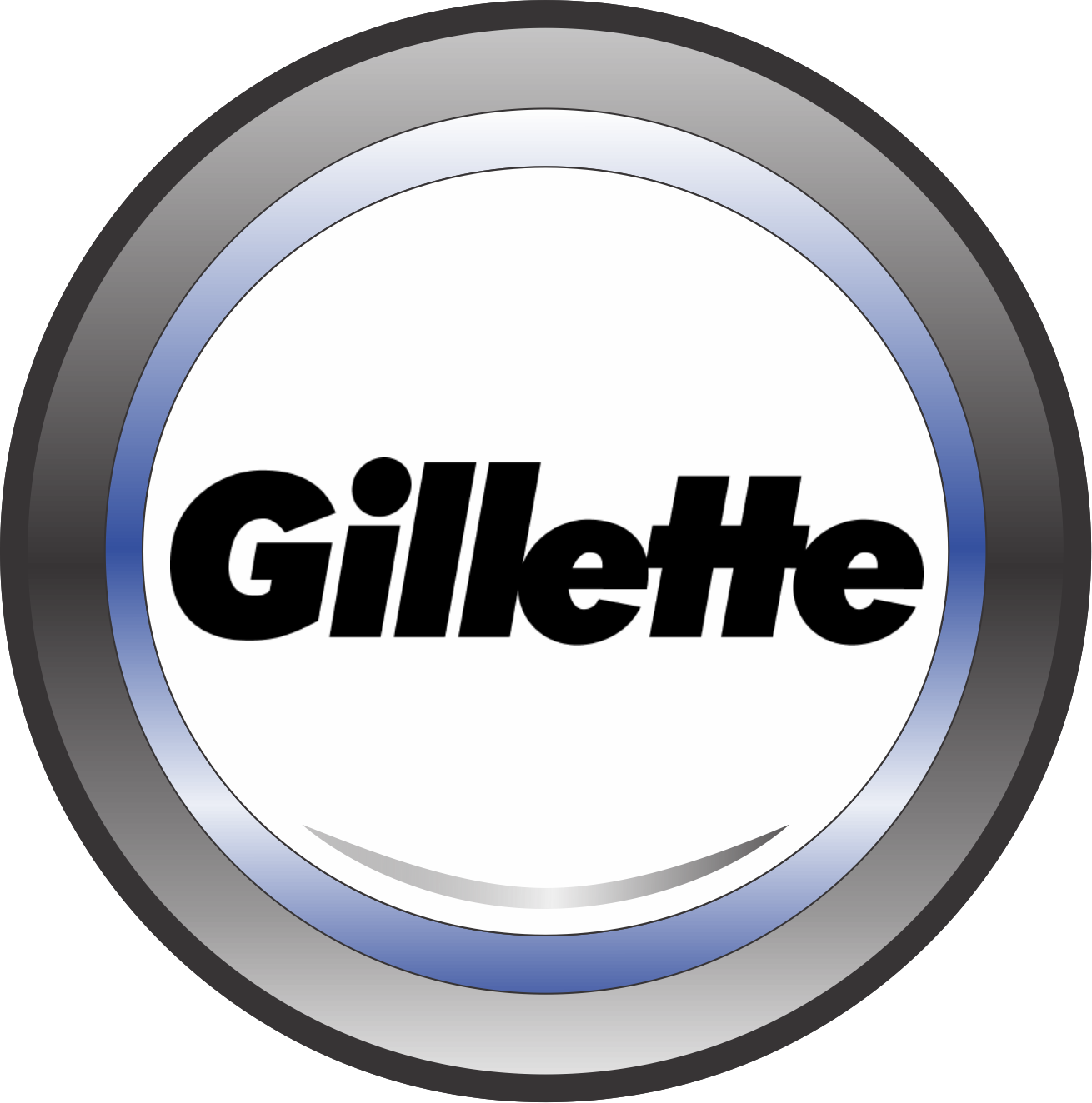 Download Leather & Accessories - Gillette Silver Blue PNG Image with No ...