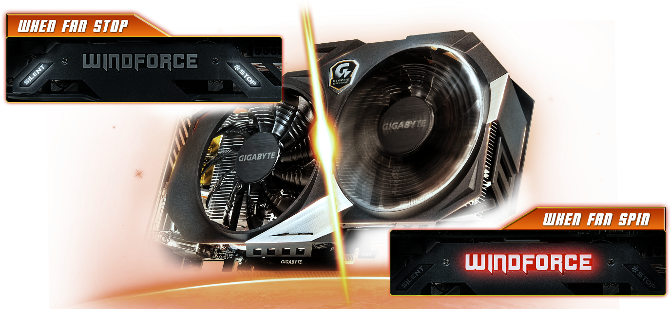 Download 3d-active Fan With Led Indicators - Gigabyte Geforce Gtx 950 ...