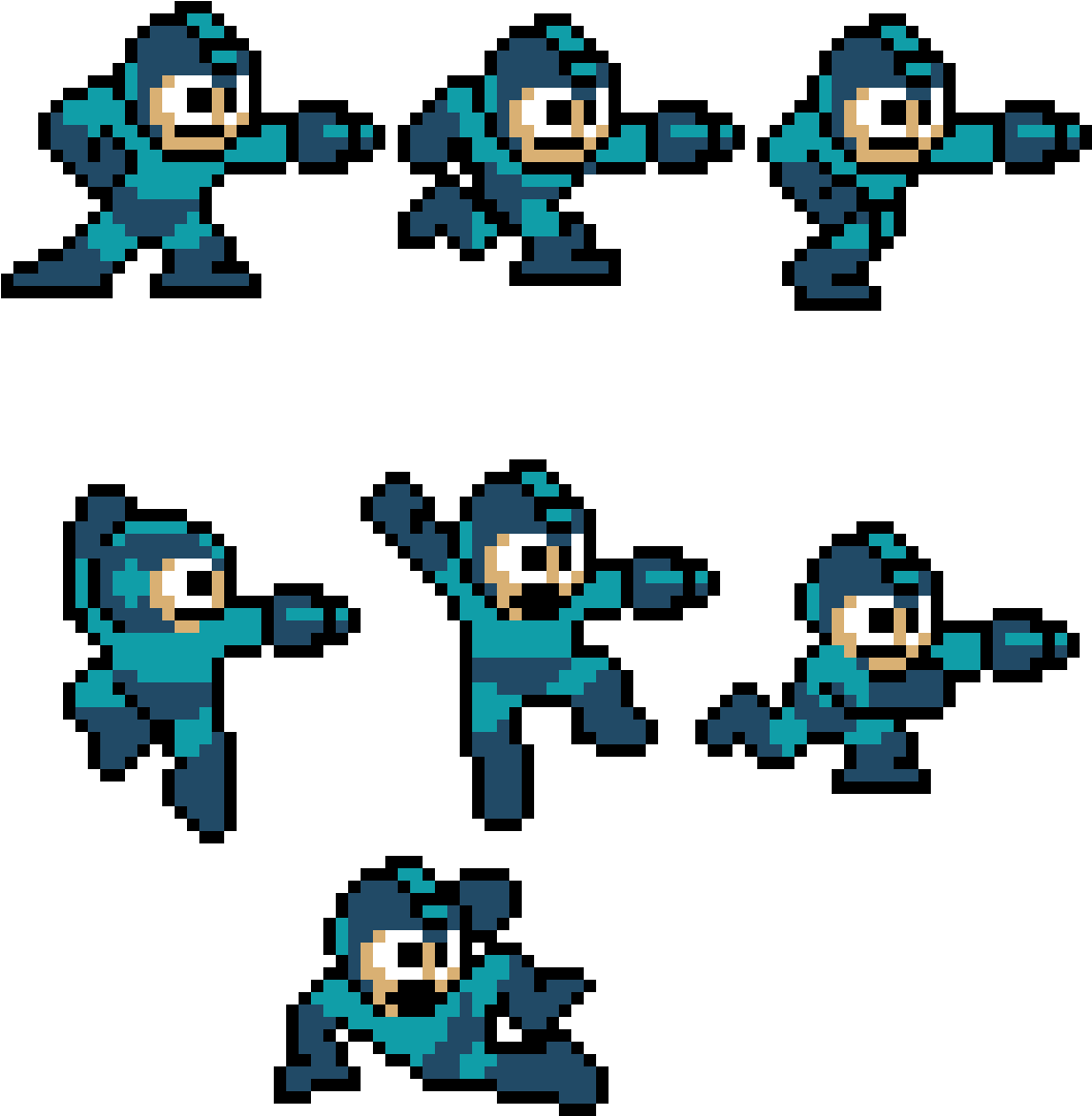 Download Mega-man - Mega Man 8-bit Jump Sticker PNG Image with No ...