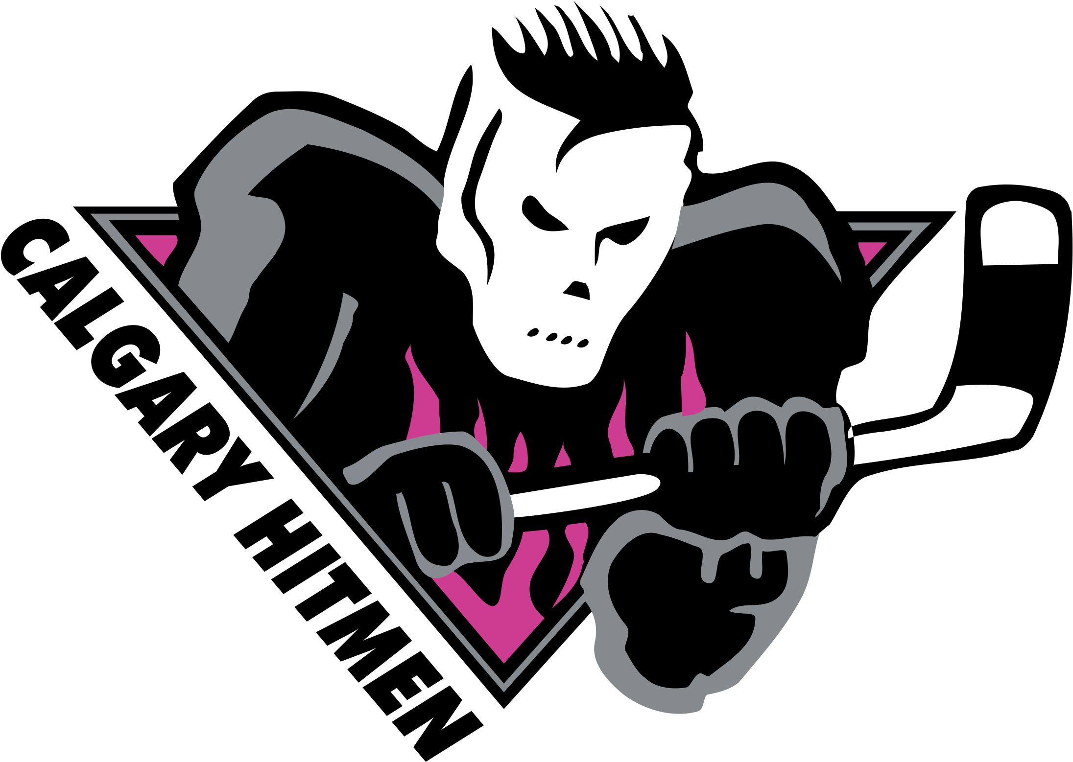Download Calgary Hitmen Logo Png Transparent - Calgary Hitmen Logo Pink ...